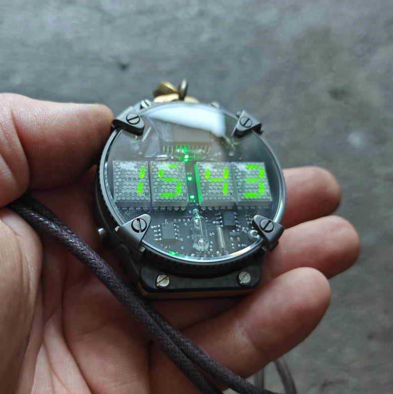 Matrix Pocket 4 Digits Nixie Kripton Green Led, Handmade