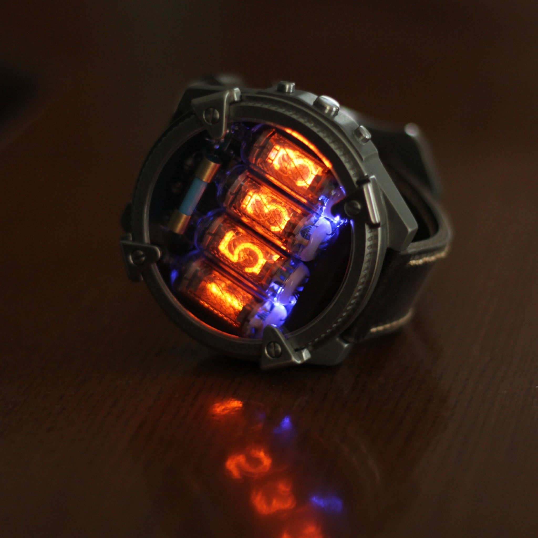 Nixie watch, Titanium , Handmade